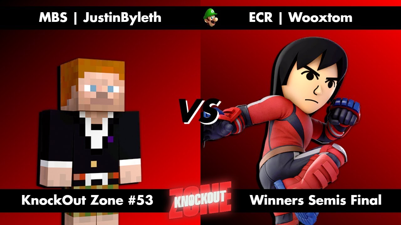 KnockOut Zone #53 - SSBU Winners Semis Final - JustinByleth (Steve) vs ...