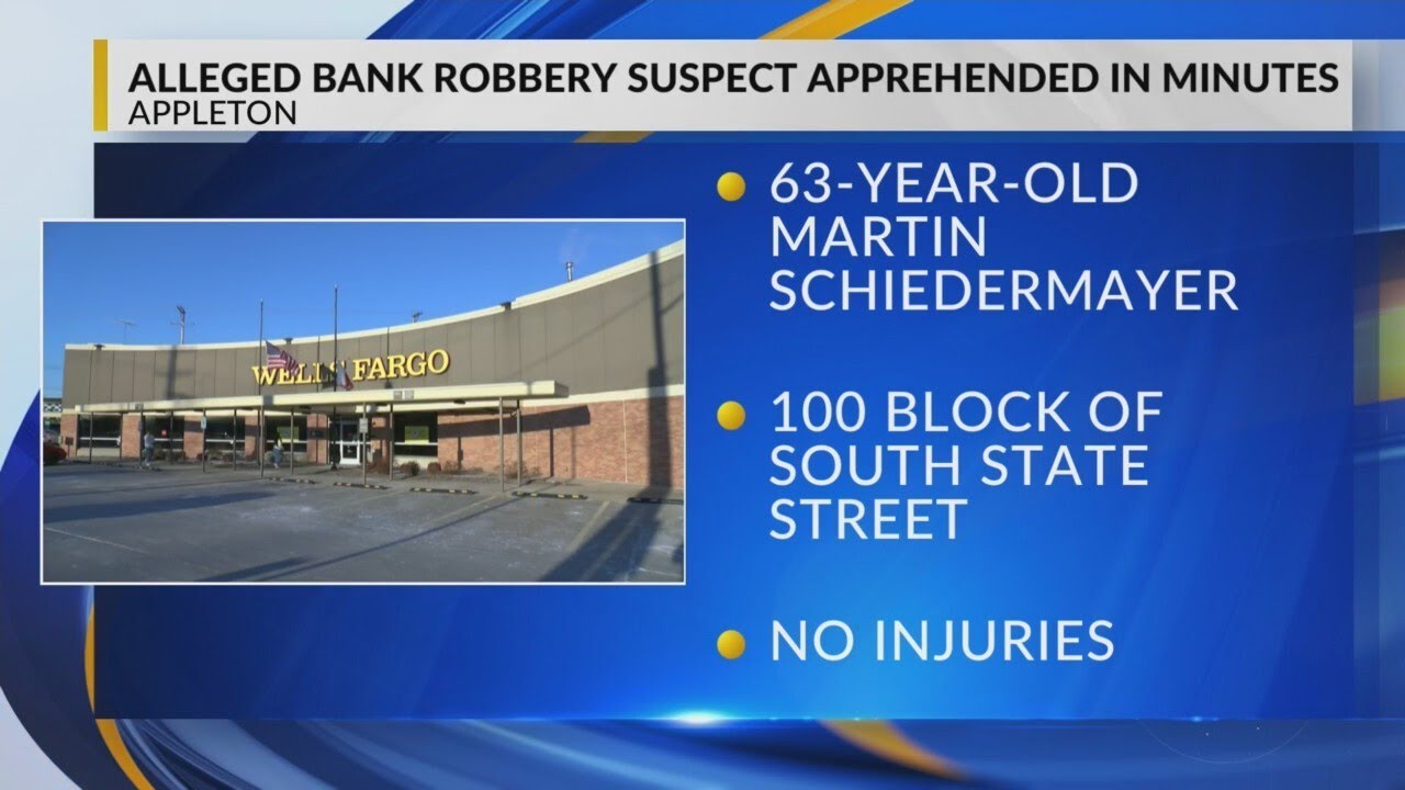 Appleton Police Department make quick arrest after morning bank robbery ...