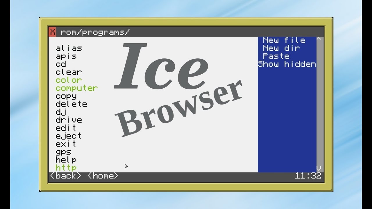 Computercraft Applications Ice Browser File Browser Youtube
