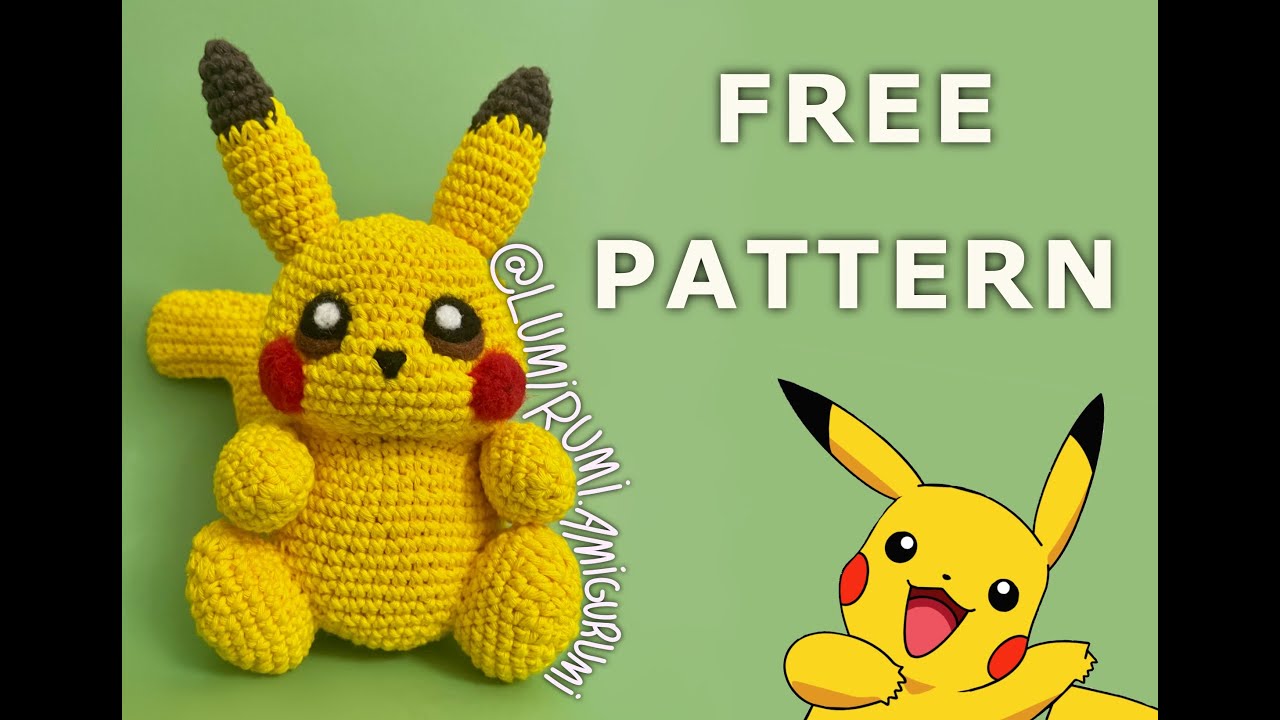 Crochet Amigurumi Pikachu Tutorial | FREE Pattern | Part 1 - YouTube