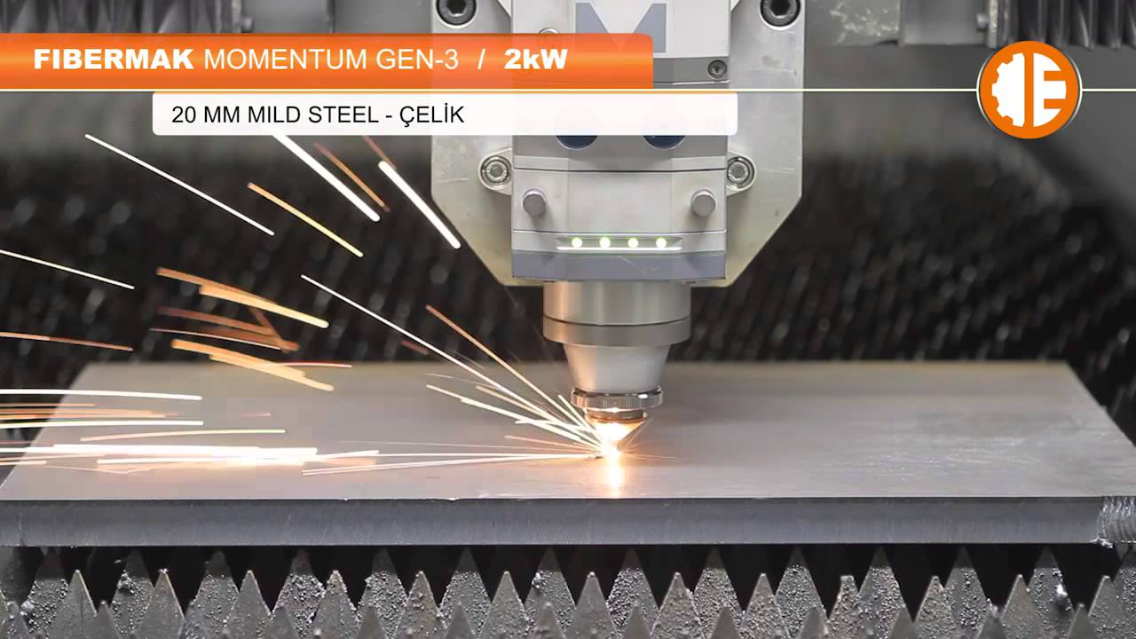 Fibermak 2kW Fiber Laser Cutting - YouTube