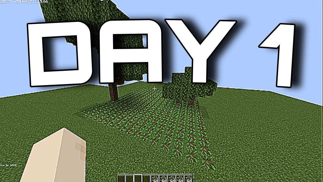 Day 1 of Planting 100,000 Trees in Minecraft - YouTube