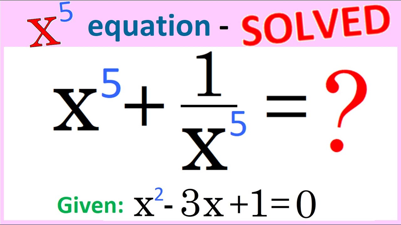 Try to solve this 5th Power problem - YouTube