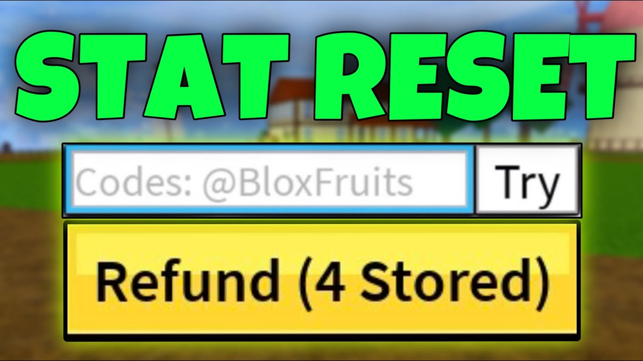 ALL Stat Reset Codes In Under *30 SECONDS* - Blox Fruits - YouTube