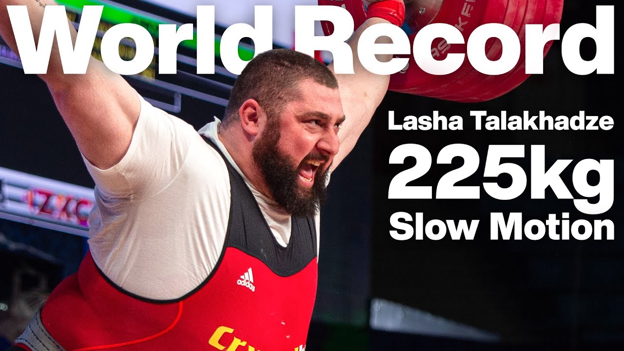 Lasha Talakhadze 225kg Snatch World Record Slow Motion 2021 World ...