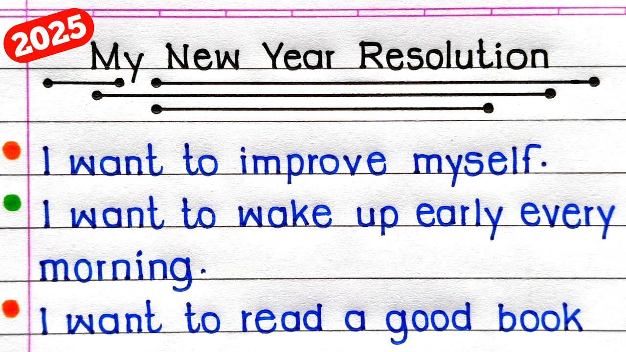 My New Year Resolutions 2025 | 10 Lines On New Year Resolutions | New ...