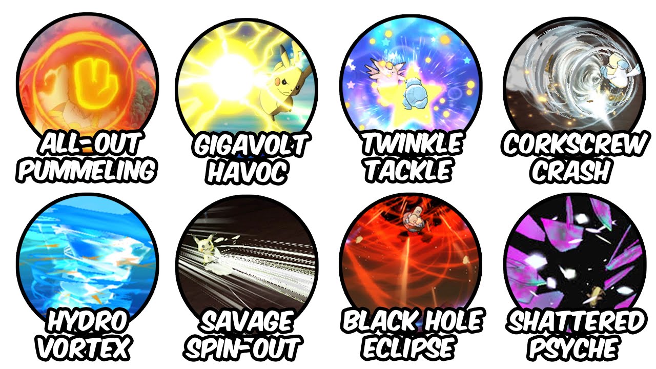 Every Pokemon Type-Based Z moves Explained In 26 Minutes - YouTube