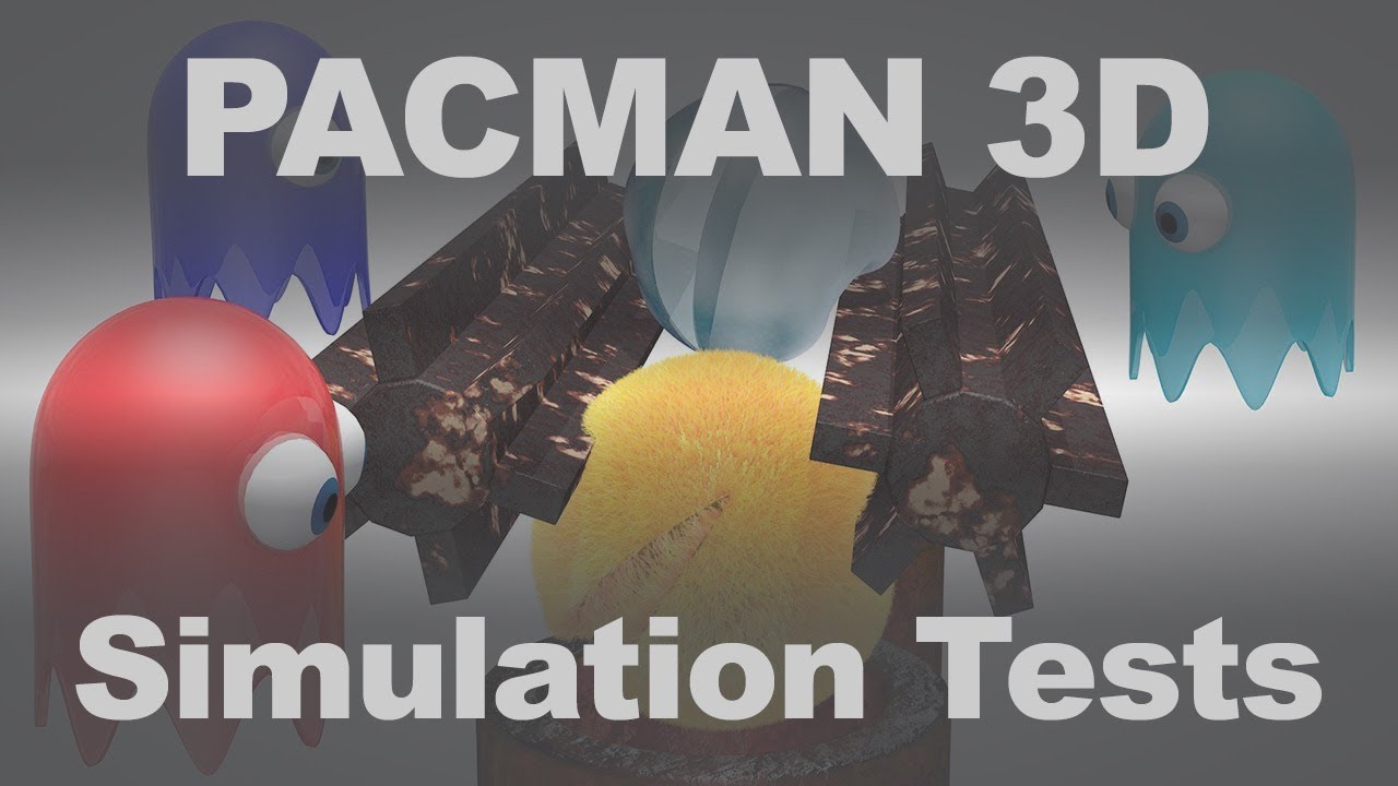 Jelly Pacman vs Hairy Pacman - Softbody Simulation - YouTube