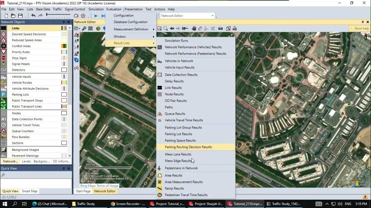 How to model roundabout, signalized intersection, and a bridge using PTV VISSIM - Part 2 - YouTube