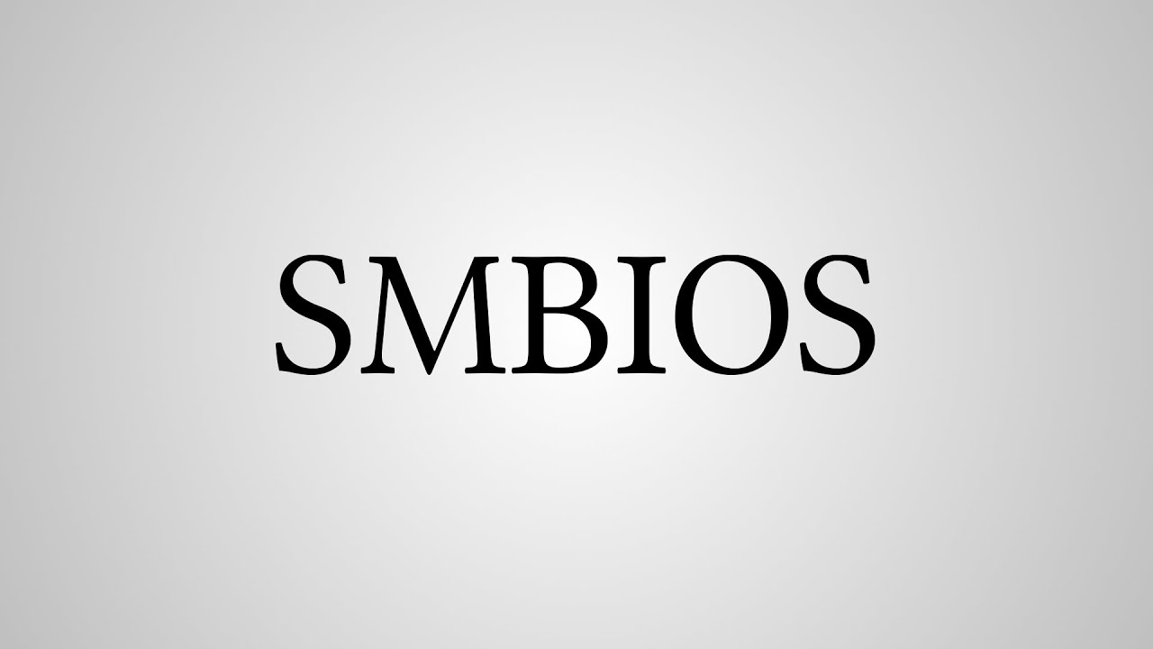 What Does "SMBIOS" Stand For? - YouTube