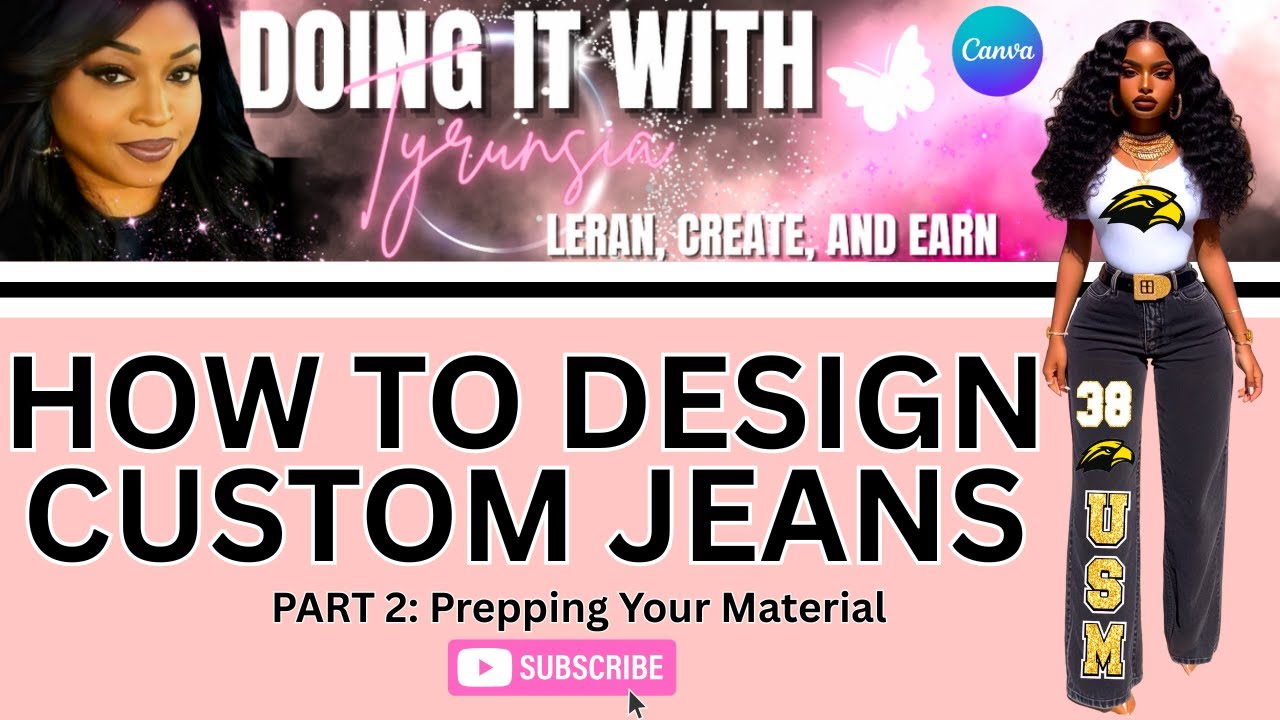 How To Design Custom Jeans l Prepping Your Supplies - YouTube