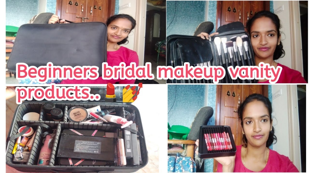 Beginners bridal makeup vanity products💄💅|| ನನ್ನ ಮೇಕಪ್ vanity ಲಿ ...