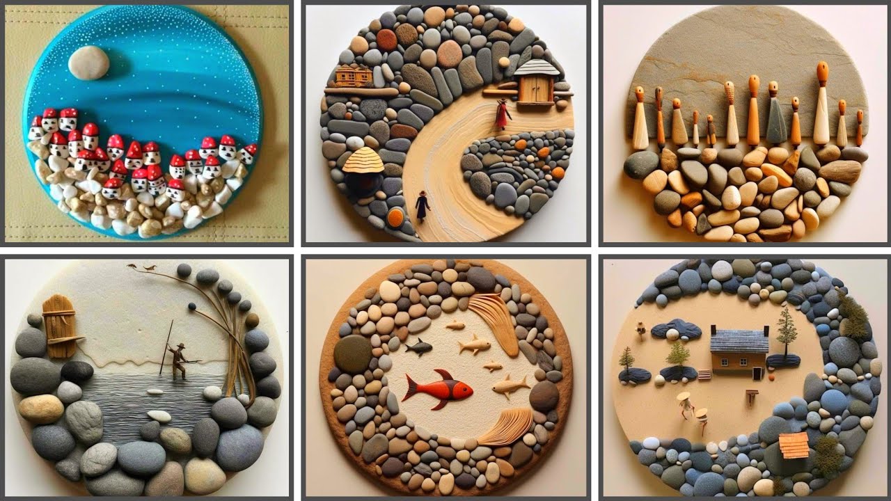 diy best pebbles art||rocks art||Stone art||diy best pebbles art - YouTube