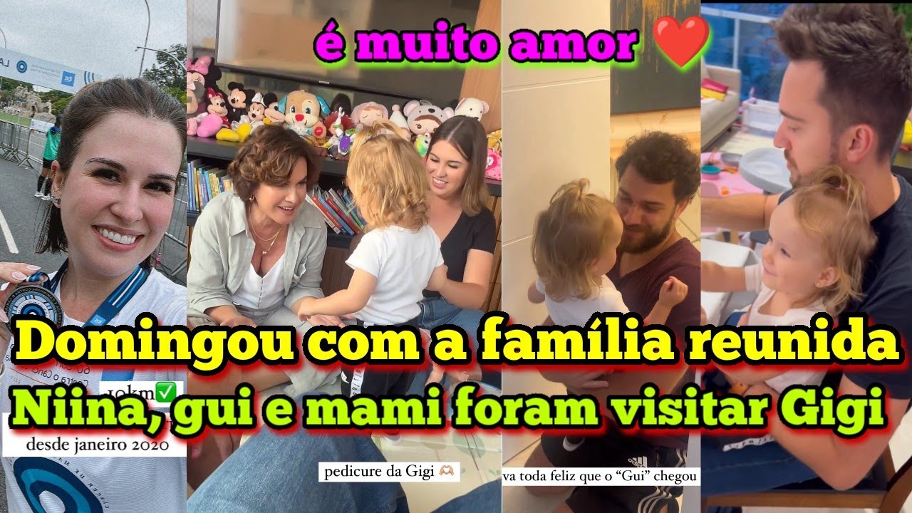 família santina domingou com a família reunida mami, niina e gui foram ...