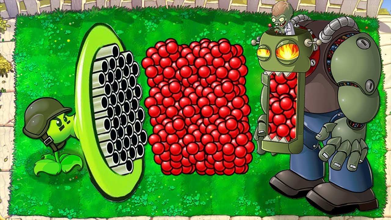 Bomb Gatling Pea And All Plants vs 1 Dr.Zomboss - Plants vs Zombies ...