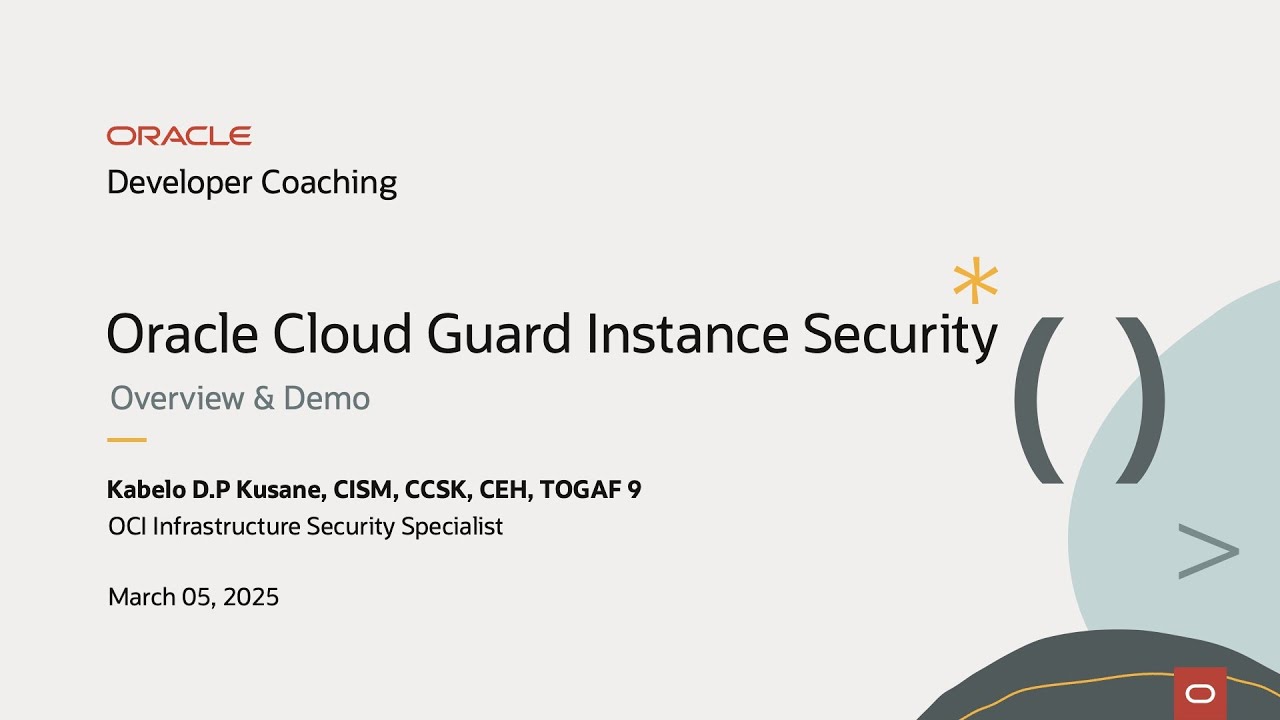 Developer Coaching - Workload Protection with Cloud Guard Instance Security - YouTube