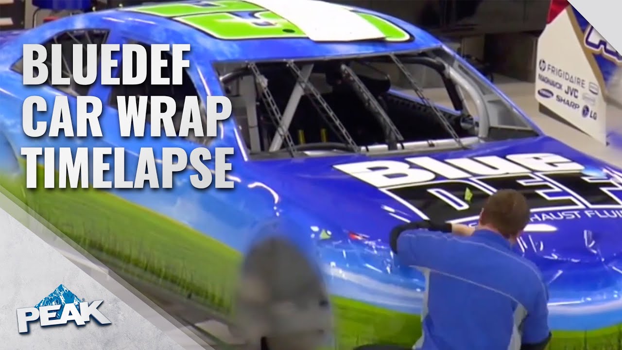 BlueDEF (Diesel Exhaust Fluid) MWR Time Lapse Car Wrap of No. 66 with ...