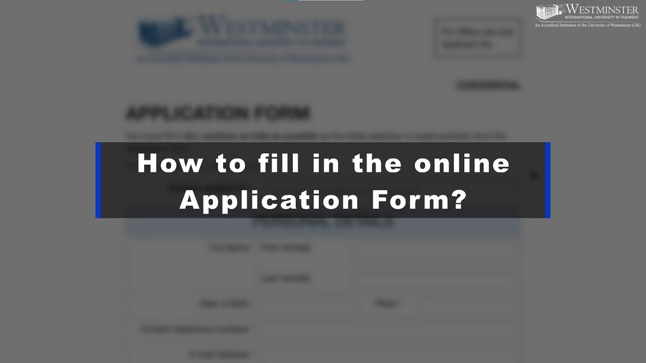 WIUT HCMD: How to fill in the job application form for Administrative ...