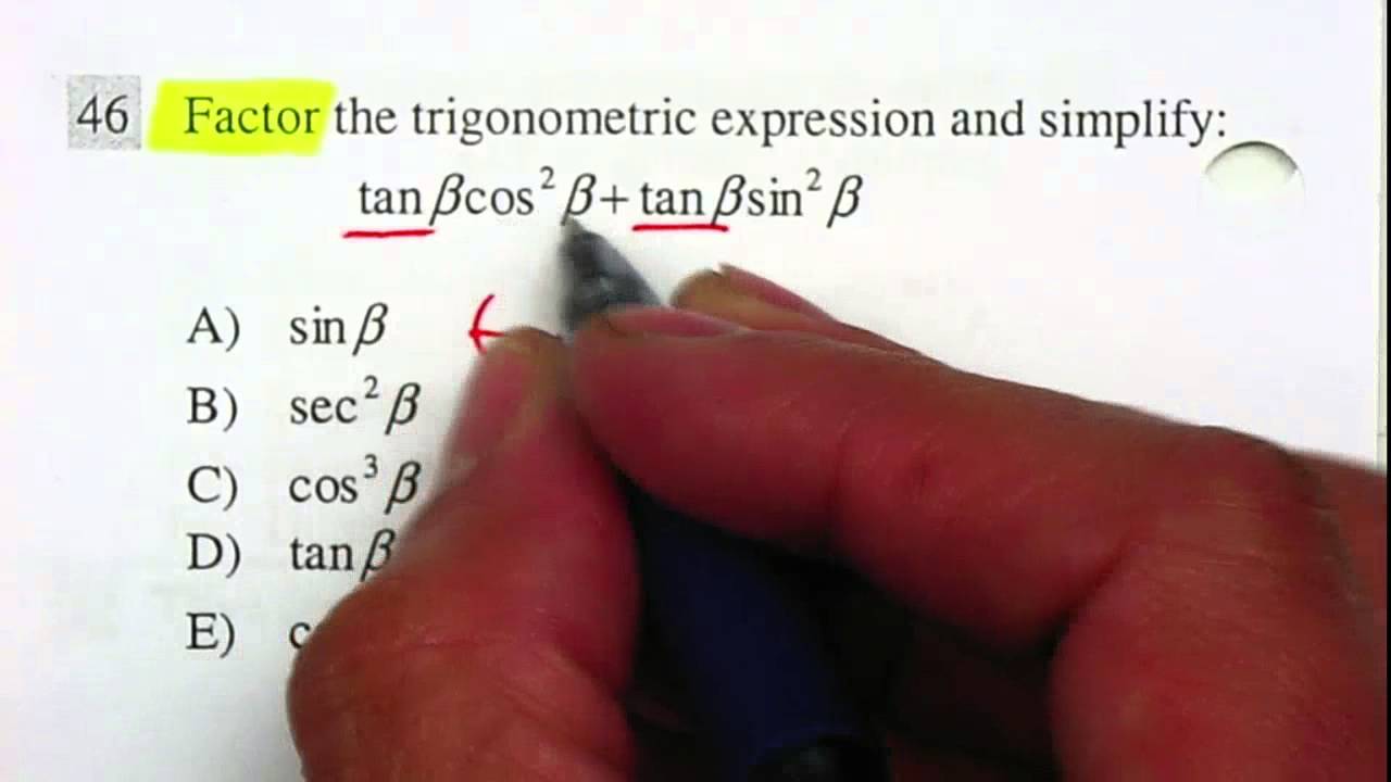 P21 Trig Unit 5 Factor Trig Expression - YouTube