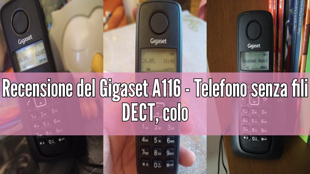 Recensione del Gigaset A116 - Telefono senza fili DECT, colore: Nero ...