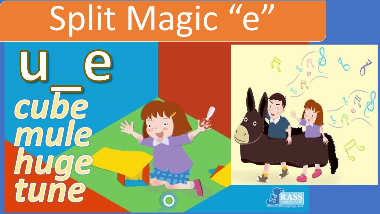 u_e | Split Vowel Magic "e" | Phonics Reader | A Cube and a Tube | Go Phonics 2C Unit 21 - YouTube