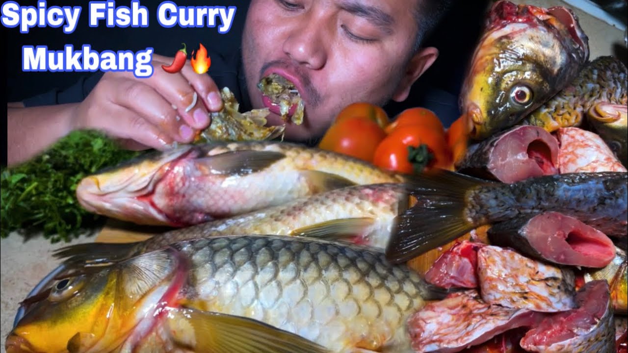 MUKBANG & RECIPE || My style of Cooking Fish 🐟 || Spicy Fish Curry ...