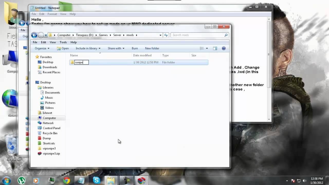 Add mods to your dedicated alteriwnet MW2 server.[watch in 720p] - YouTube