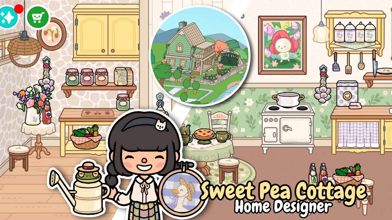 TOCA BOCA SWEET PEA COTTAGE HOME DESIGNER MAKEOVER + New Items + New ...