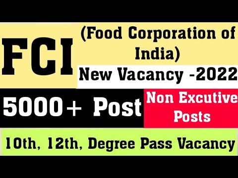 FCI Various Post Vacancy Online Apply, 5000+ Post, Food Corporation of ...