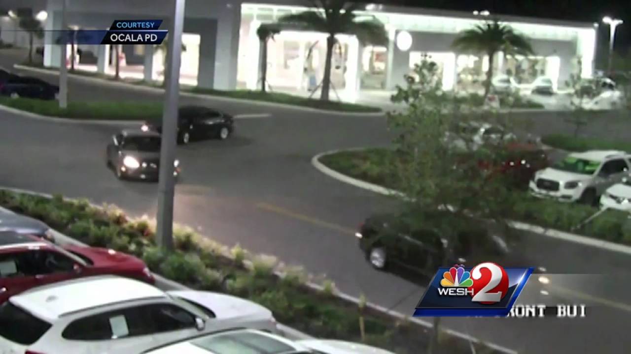 Surveillance video shows VW dealership theft - YouTube