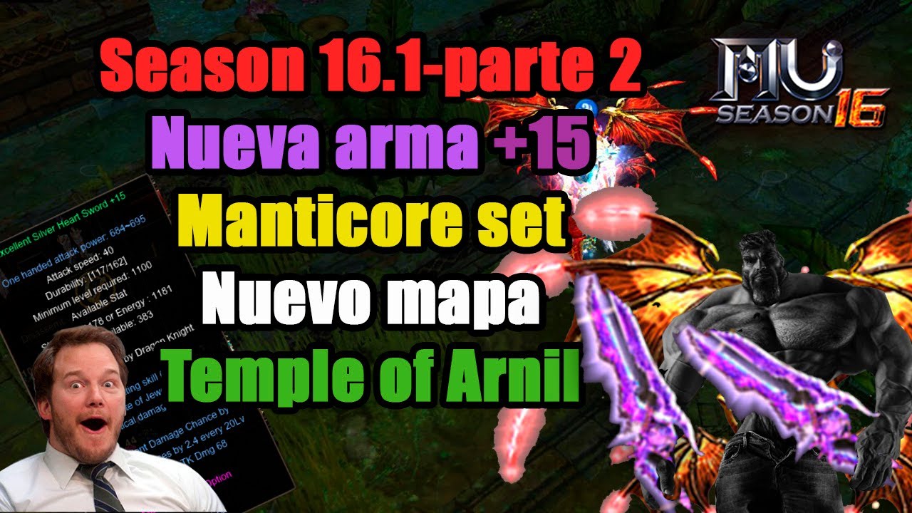 SEASON 16.1-2 (BK) Arma silver +15, Set Manticore, Nuevo mapa [Mu ...