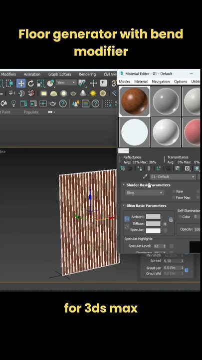 How to Use Floor Generator with Bend Modifier in 3ds Max #shorts - YouTube