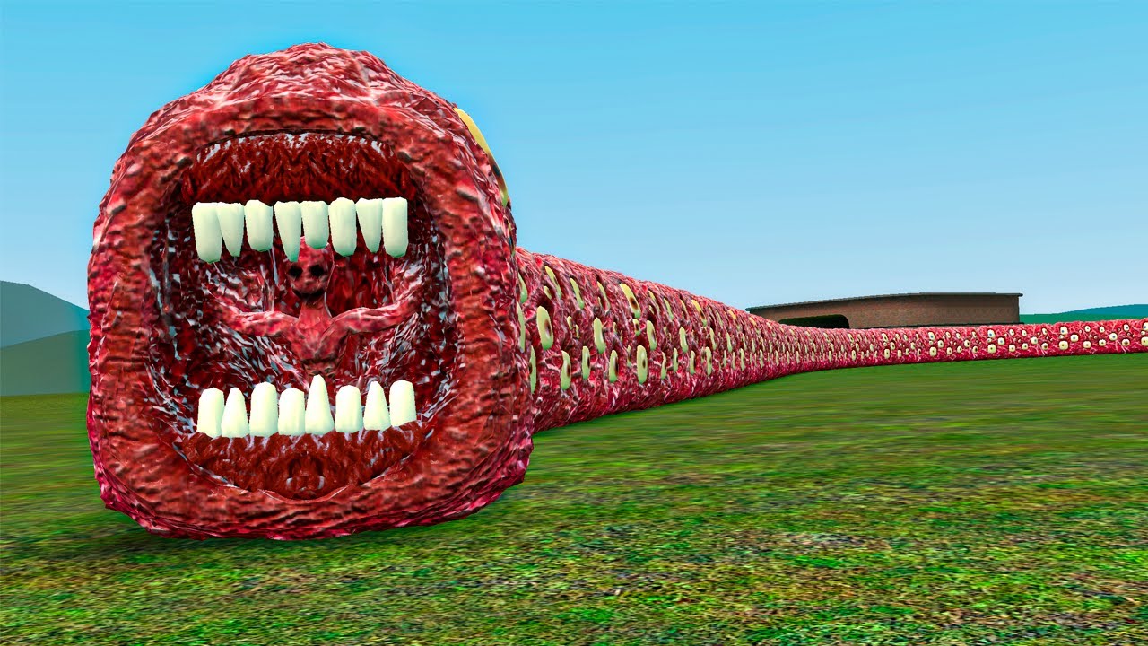 NEW GIANT TRAIN EATER SCARIEST WITH 100+ CARRIAGES!! Garry's Mod! TRAIN ...