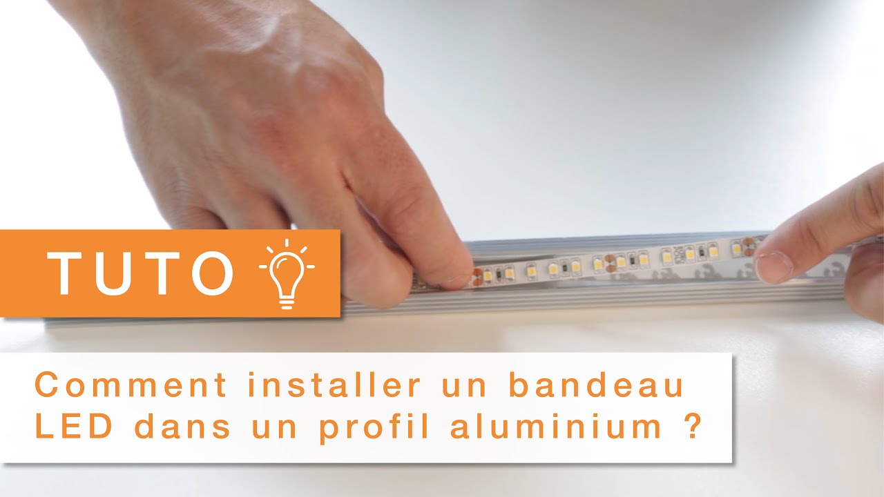 [TUTO] Installation d'un bandeau LED dans un profil aluminium - YouTube