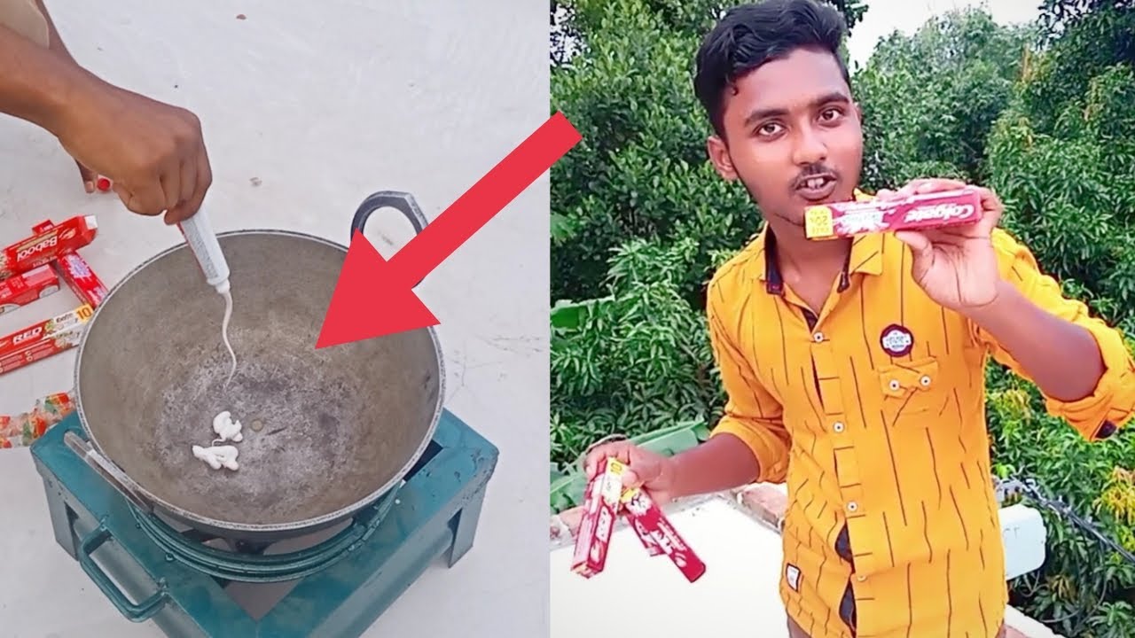 BOILING COLGATE IN HOT PAN - ||CRAZY EXPERIMENT ||... - YouTube