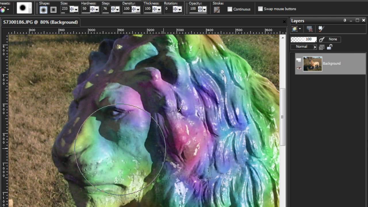 Paint Shop Pro Basics 34) Tools - Hue Up-Down Brush - YouTube