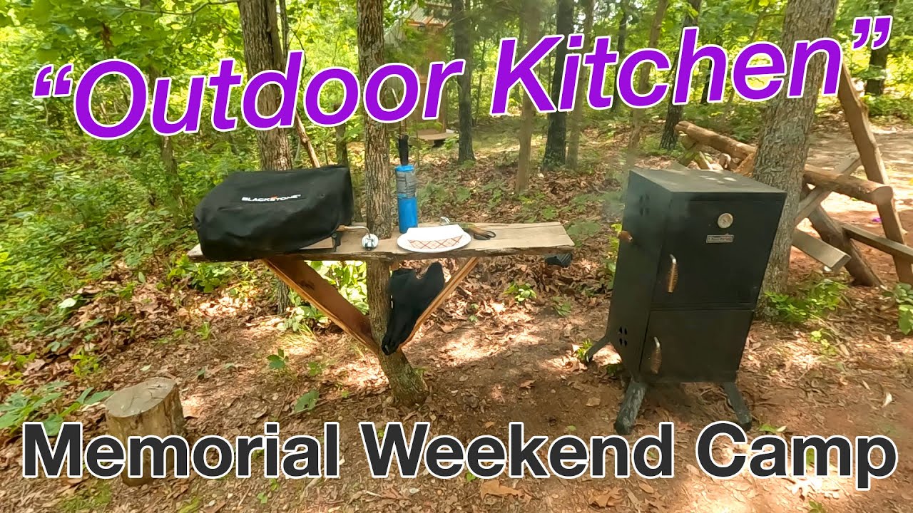 Memorial Weekend Camp | Outdoor "Kitchen" from Chainsaw-Milled Wood ...