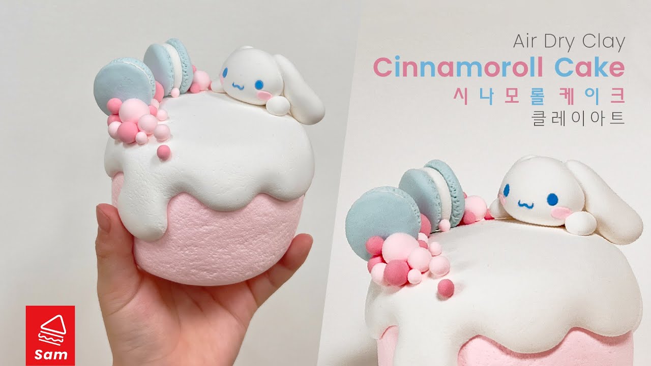 Cinnamoroll Cake, soft clay making tutorial - YouTube