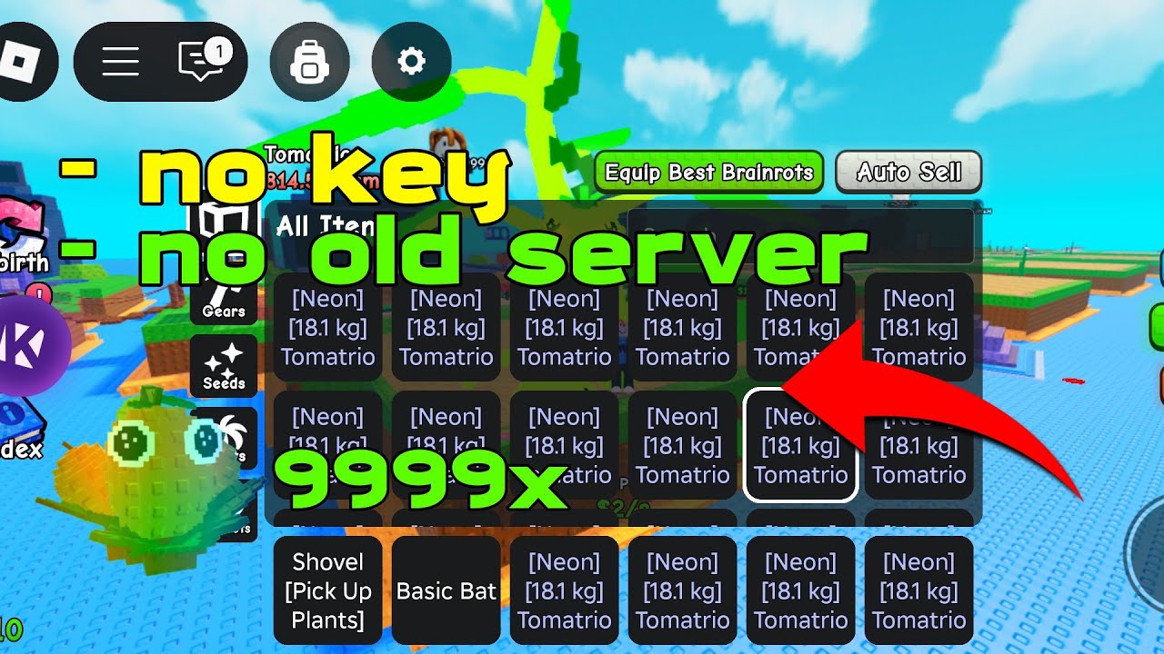 New dupe script plants vs brainrots no key - YouTube