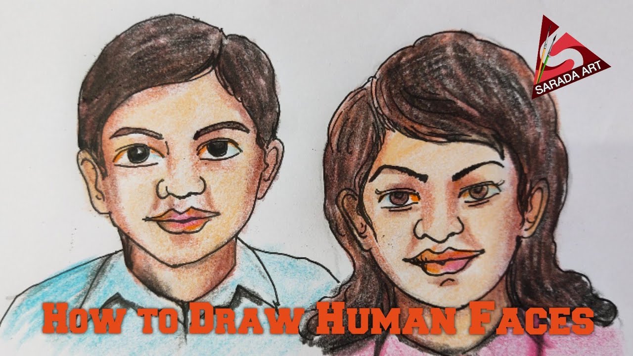 How to Draw Faces/Easy step Drawing Boy and Girl Faces - YouTube
