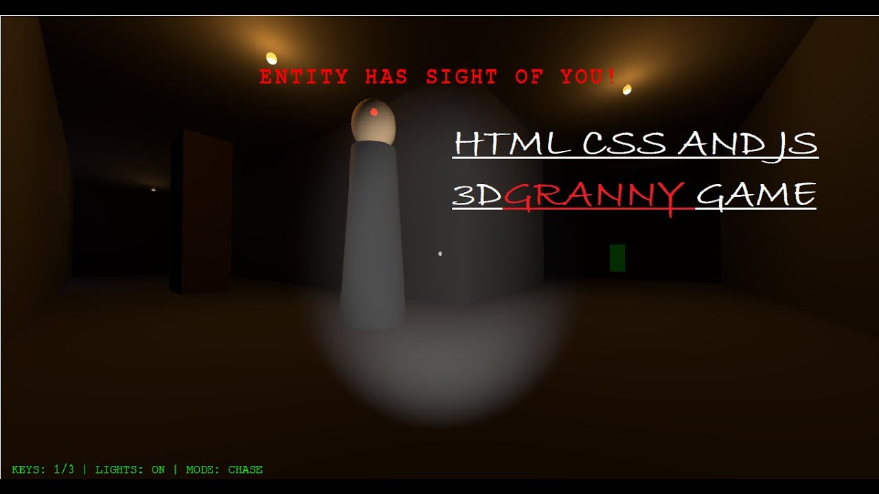 💀 HTML CSS & JS 3D GRANNY HORROR GAME VOICE:-MY SISTER #coding # ...