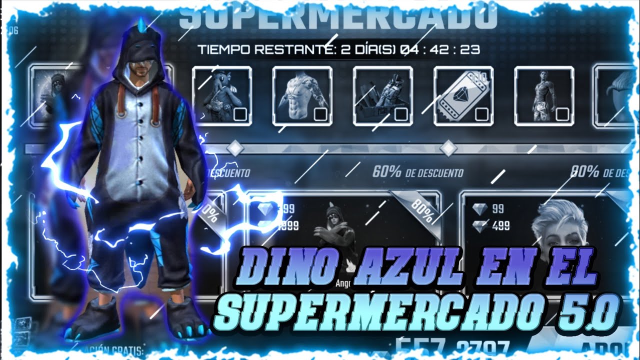 ASI CONSEGUI EL NUEVO DINO ANGELICAL FREE FIRE// TIENDA SUPERMERCADO 5. ...