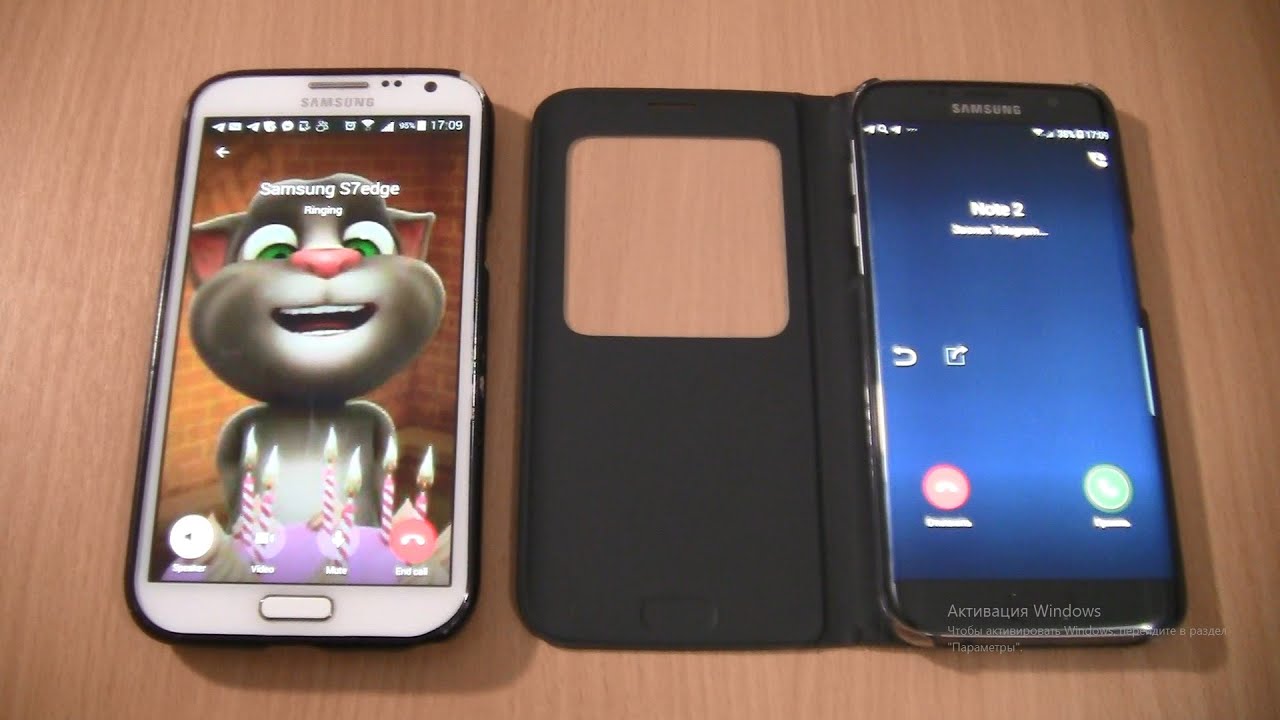 Telegram Incoming call & Outgoing call at the Same Time Samsung Galaxy S7 edge cover+Note 2 ...