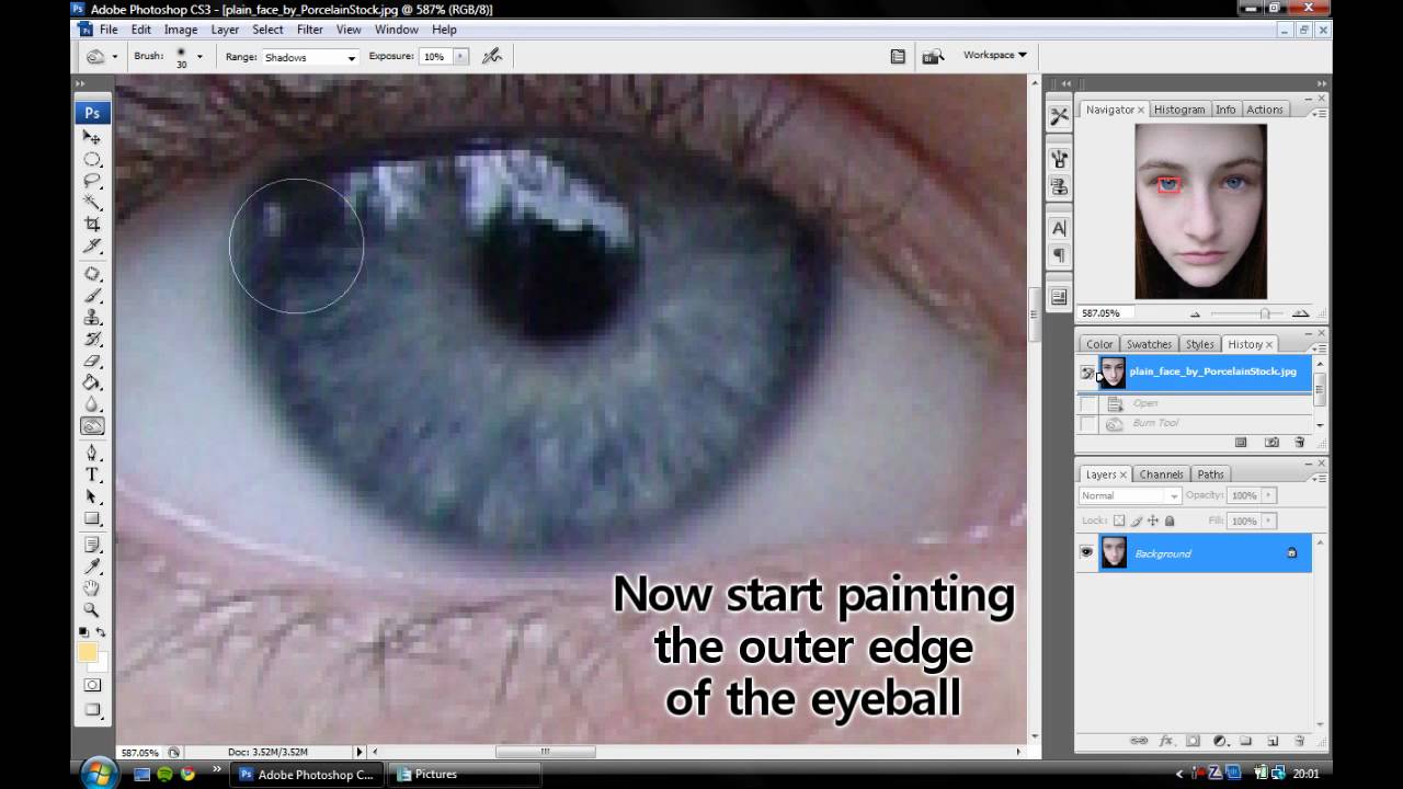 Photoshop CS3 Tutorial - Perfect/Awesome Eyes - YouTube