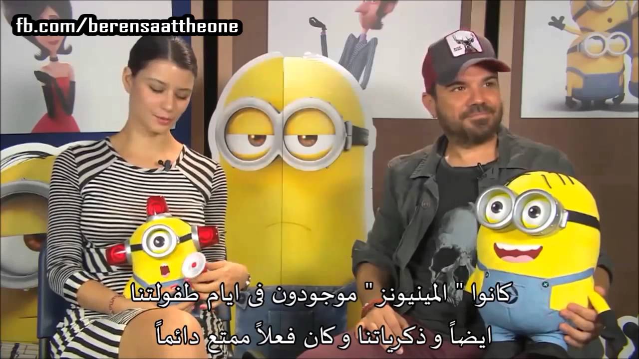 Beren Saat & Kenan Dogulu Minions behind the scenes with Arabic ...