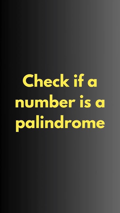 Check If A Number Is Palindrome Or Not Java Coding Backend Javacoding Interview