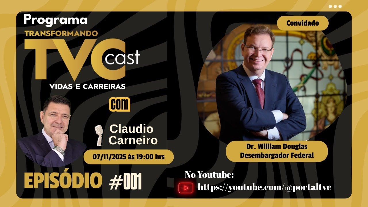 Programa TVC Cast - Episódio #001 - Convidado: William Douglas - YouTube