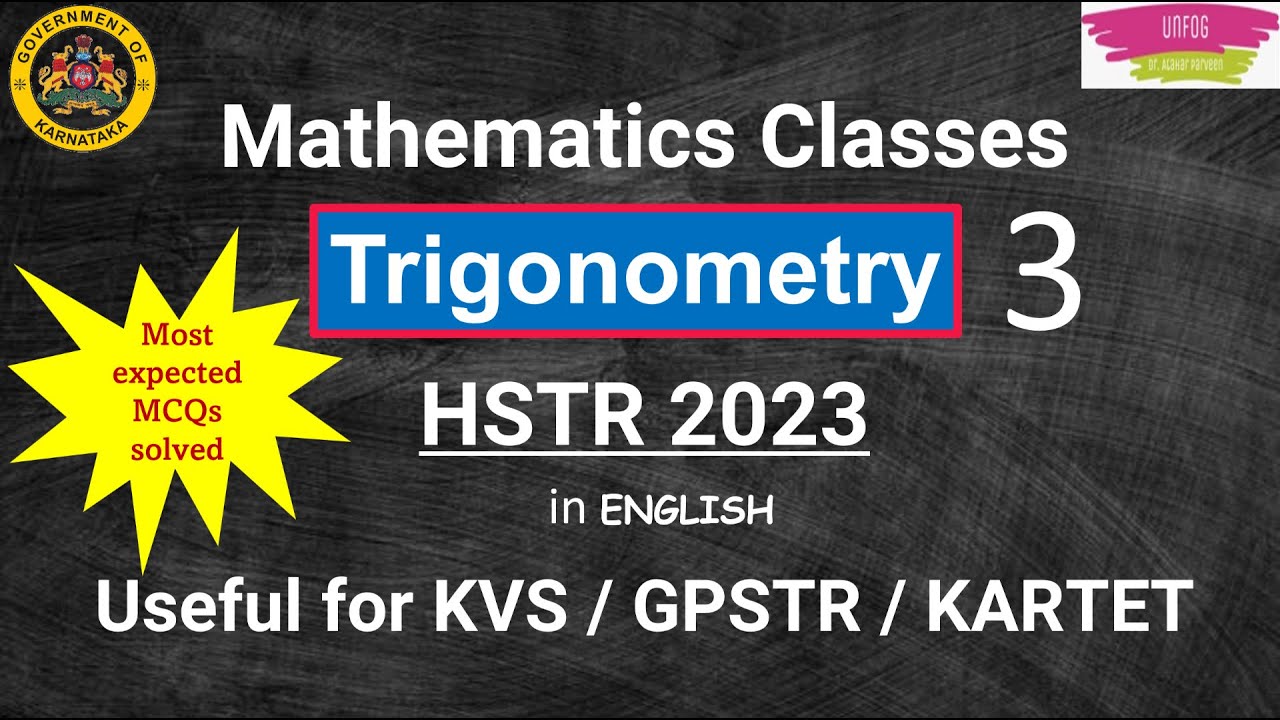 HSTR 2022-23 Mathematics : Most important Trigonometry {part 3} class # ...