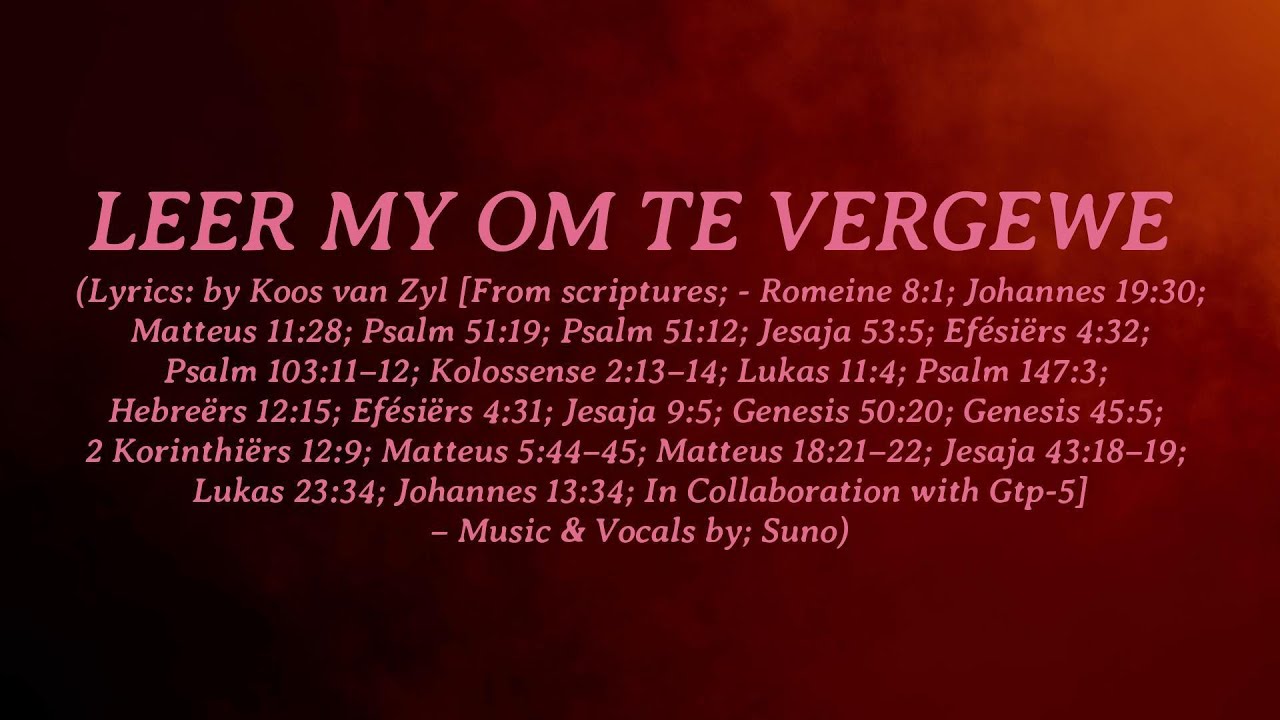 LEER MY OM TE VERGEWE* - YouTube