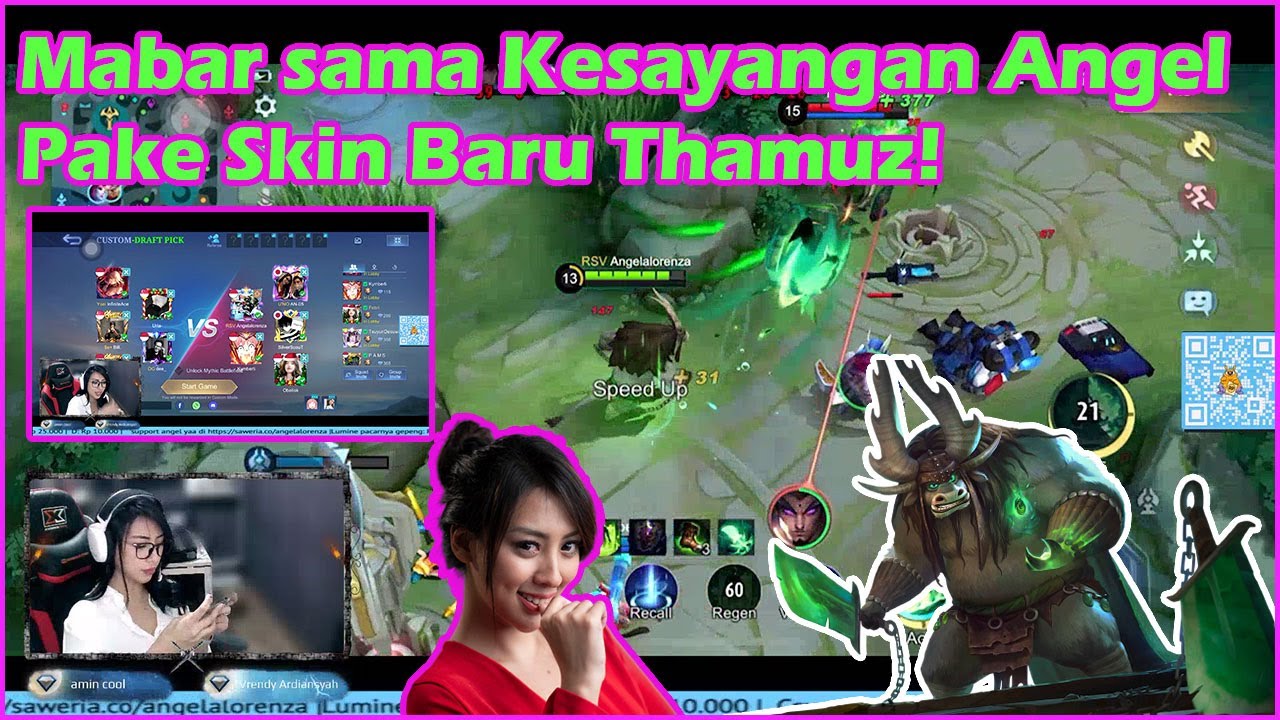 NYOBAIN SKIN THAMUZ YANG BARU - MABAR MOBILE LEGEND ANGELA LORENZA ...